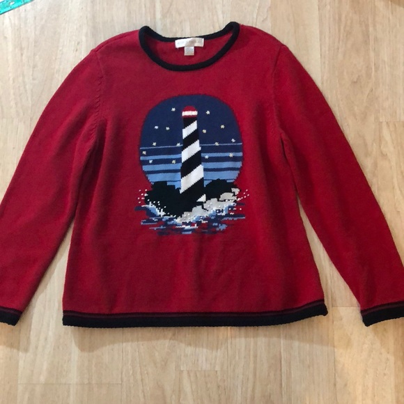 Sweaters | Vintage Lighthouse Quirky Sweater Petite Large | Poshmark